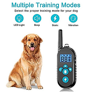 Dog Shock Collar with Remote for Large Medium Small Dogs, DiroPet Training Collar for Dogs with Beep/Vibration/Shock Modes, Adjustable Collar, 1000ft Remote Range, Rechargeable, IPX7 Waterproof