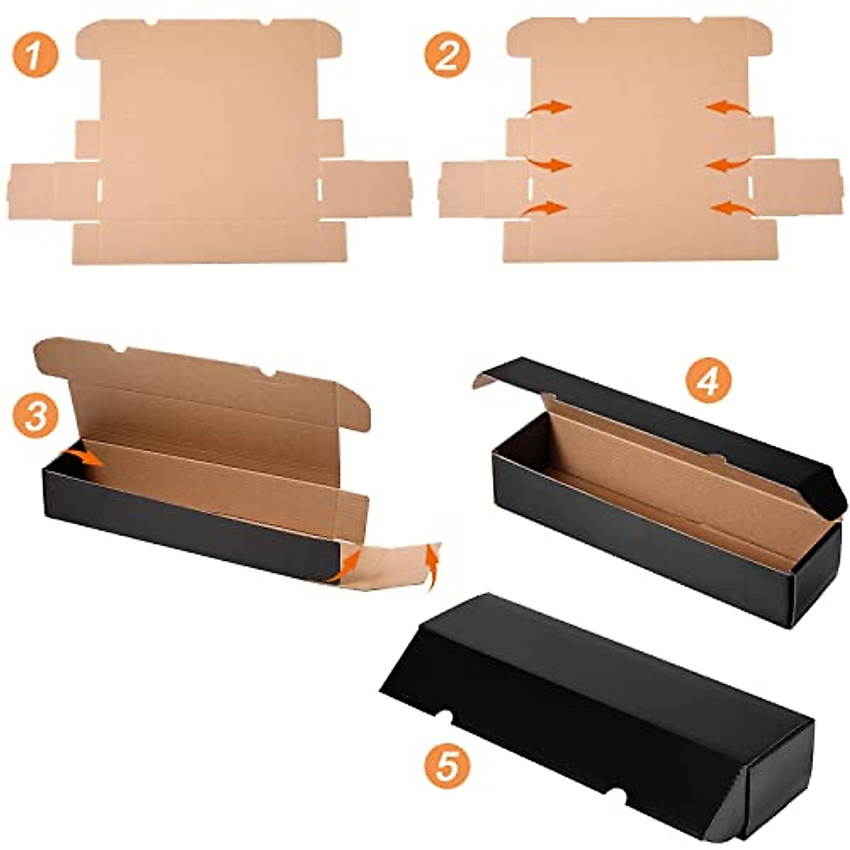 12 Pack Card Storage Box for Standard 20pt Trading Cards, Baseball Card Boxes Storage Collectible Trading Card Cases for Baseball, Sport Cards, Gaming Card Collecting (Black, 14 x 2.7 x 3.6 Inch)