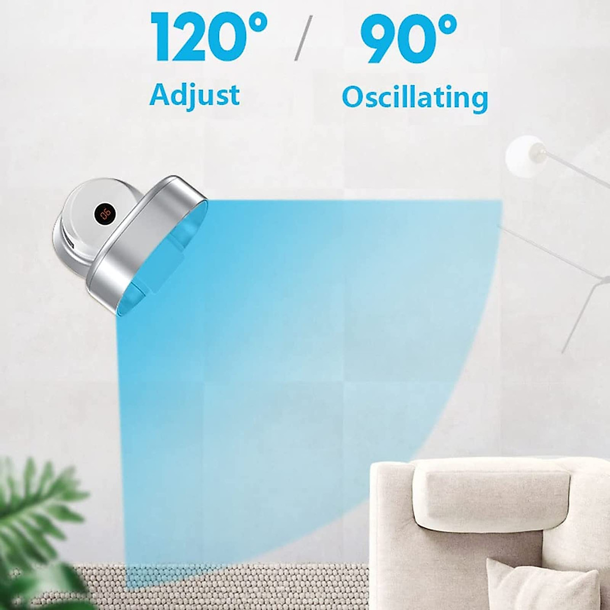 Bladeless Table Fan Cooler 14 Inch Wall Fan with Remote Control, 90° Oscillating Quiet Fan, 9 Speeds, Air Circulator Fan for Home Office Bedroom Living Room