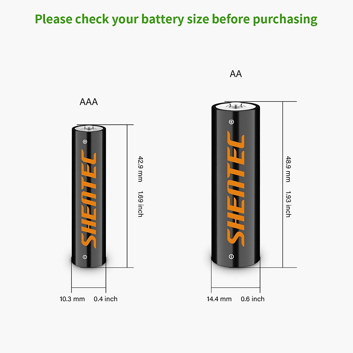 Shentec 8 Packs 2.5Ah High Capacity Rechargeable AA Batteries Ni-MH Rechargeble Battert with AA AAA Battery Charger