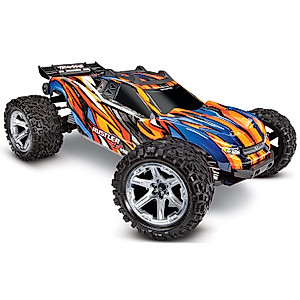 Traxxas 670764ORNG Rustler 4x4 Vxl: 1/10 Scale Stadi
