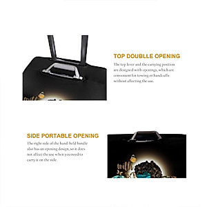 Tuizumy Travel Suitcase Protector African American Girl Elastic Protective Washable Luggage Cover With Concealed Zipper Suitable For 18-32 Inch(XL (for 29-32 inch luggage))