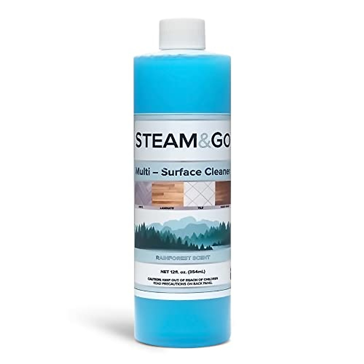 Steam & Go Floor Cleaners for Tile and Wood Floors, All Purpose Cleaner Mopping Solution, Use As Floor Cleaner, Wall Cleaner, and Tile Cleaner, Household Cleaning Supplies, Rainforest Scent, 12oz
