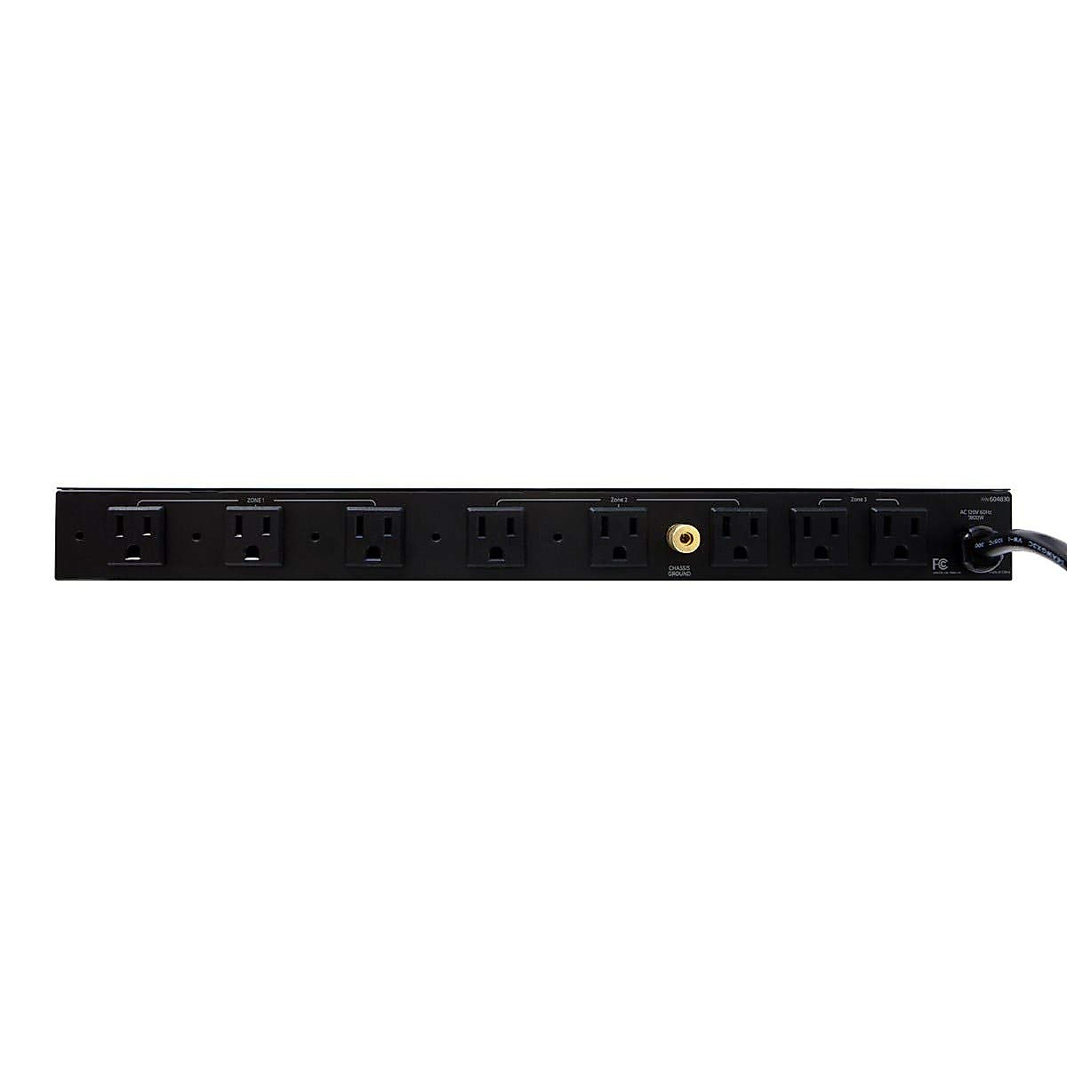 Monoprice 15 Amp Power Conditioner and Sequencer - 8 Outlets, 3 Zones, 1U Rack Mount, Black - Stage Right