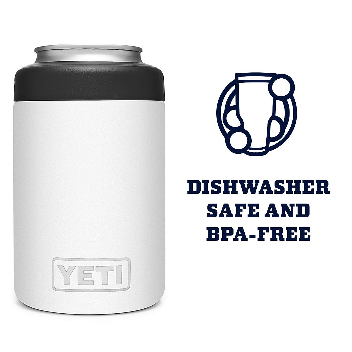 YETI Rambler 12 oz. Colster Can Insulator for Standard Size Cans, White, 1 Count (Pack of 1)
