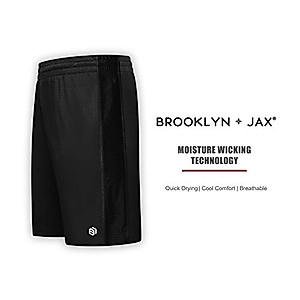 Big & Tall Men's Premium Moisture Wicking Active Athletic Performance Shorts with Pockets - 2 Pack