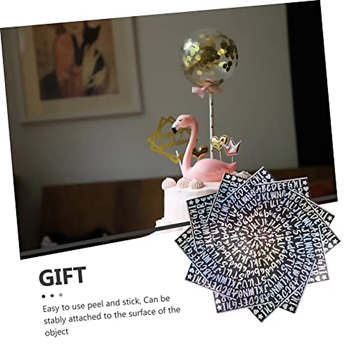 Housoutil 36 Sheets Alphanumeric Kit letters mailbox stickers vinyl letter stickers window sticker digital sign gold number stickers Self-Adhesive Decals for Signs outdoor mailbox numbers