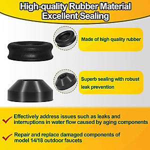 Datrenm RK-14MH Outside Faucet Repair Kit Metal Handle Compatible with Woodford Model 14,Model 18