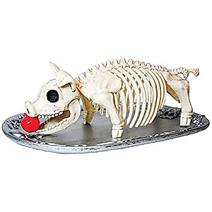 Seasons USA Roasted Pig Roast Skeleton On A Platter Tray Prop Halloween Decoration