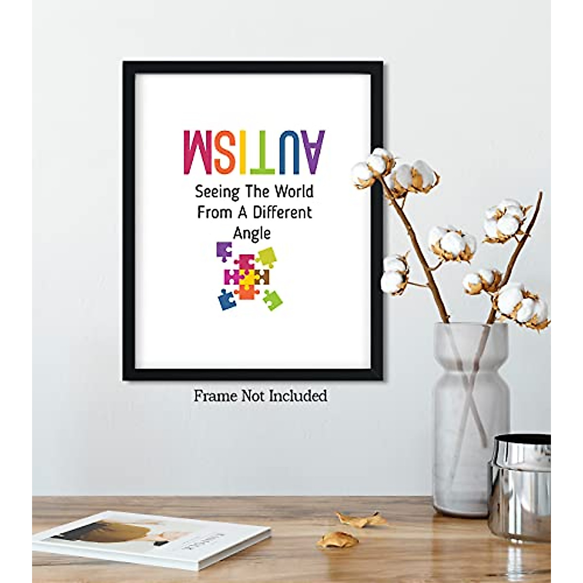 The World From A Different Angle | Autism Awareness Decor | Autism Classroom | Boho Rainbow Decor Classroom | Autism Sign | Autism Art Wall Decor Classroom | Autistic decorations - 8x10 unframed print