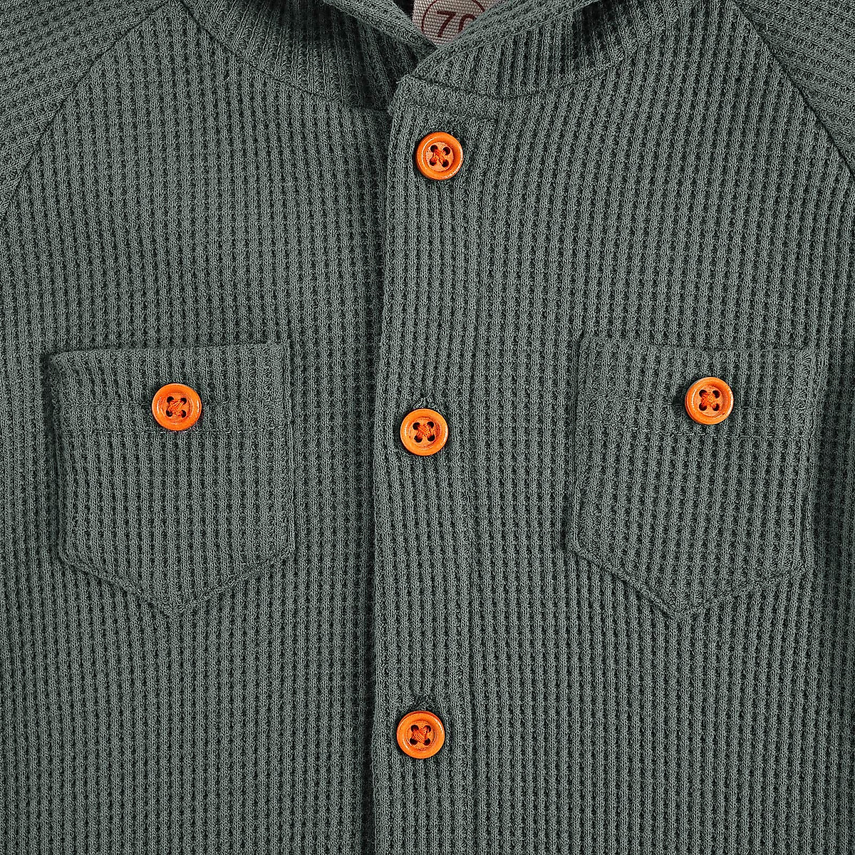 Kuriozud Newborn Unisex Baby Boy Girl Hoodie Romper Solid Long Sleeve One Piece Hooded Jumpsuit Waffle Outfit (Grey, 3-6 Months)