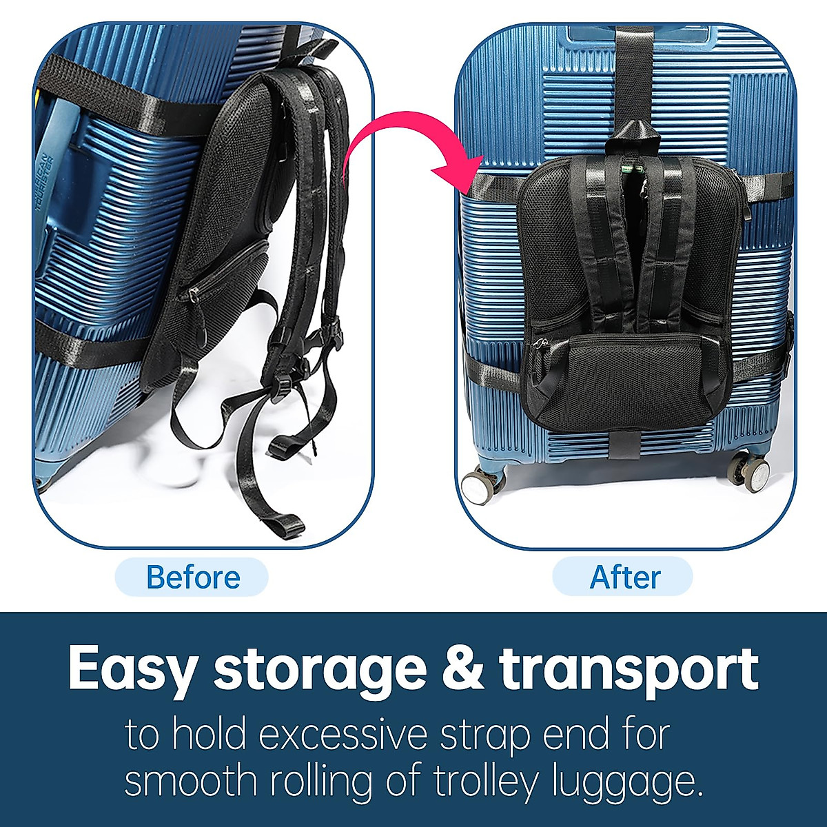 Hardcase/Carry On Trolley Luggage Backpack Conversion System Adjustable Strap