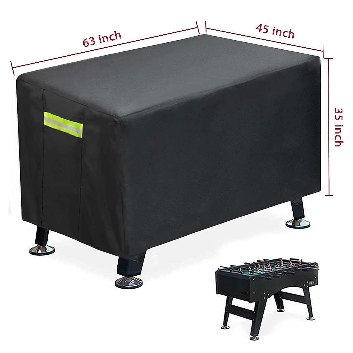 Foosball Table Cover Table Cover Protection Waterproof Outdoor/Indoor UV Resistant-64x46x35 inches (LxWxH)