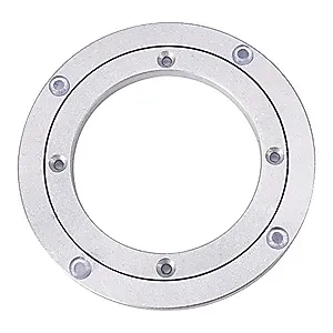 Zerodis Heavy Duty Aluminium Alloy Rotating Round Circular Plate Turntable Bea Dining Table Rotating Plate for Restaurant Cake Decorations TV Rack(6Inch)
