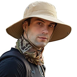 Rosoz Sun Hats for Men Women Wide Brim Boonie Hat UPF 50+ Bucket Hats Hiking Fishing Outdoor Summer Safari UV Protection Hat