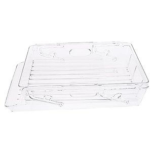 BESTOYARD can storage rack fridge organizer beverage can storage organizer beer can organizer fridge can dispenser refrigerator drink rack soft drink Storage Box shelf double layer plastic
