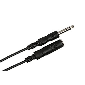 Hosa HPE-325C 1/4" TRS to 1/4" TRS Coiled Headphone Extension Cable, 25 feet