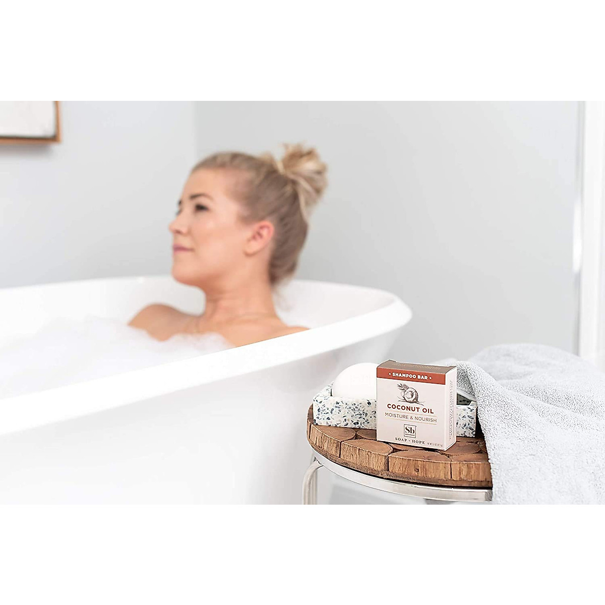 Soapbox Coconut Oil Shampoo Bar, Natural, Eco Friendly, Moisturizing Bar Shampoo for Dry Hair, Color Safe, Sulfate, Paraben, Silicone Free, Cruelty Free, and Vegan, 3.1oz (Pack of 1)