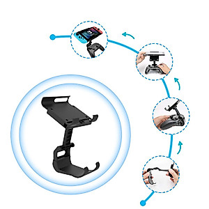 ahishfoneya Adjustable Mount Clip for Switch Official Pro Controller, The Original Pro Controller Clip Mount Compatible with Nintendo Switch/OLED/Lite,Black (Black)