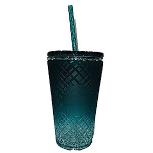 Starbucks 2023 Green Gradient Ombre Jeweled Grande Cold Cup Tumbler, 16 oz