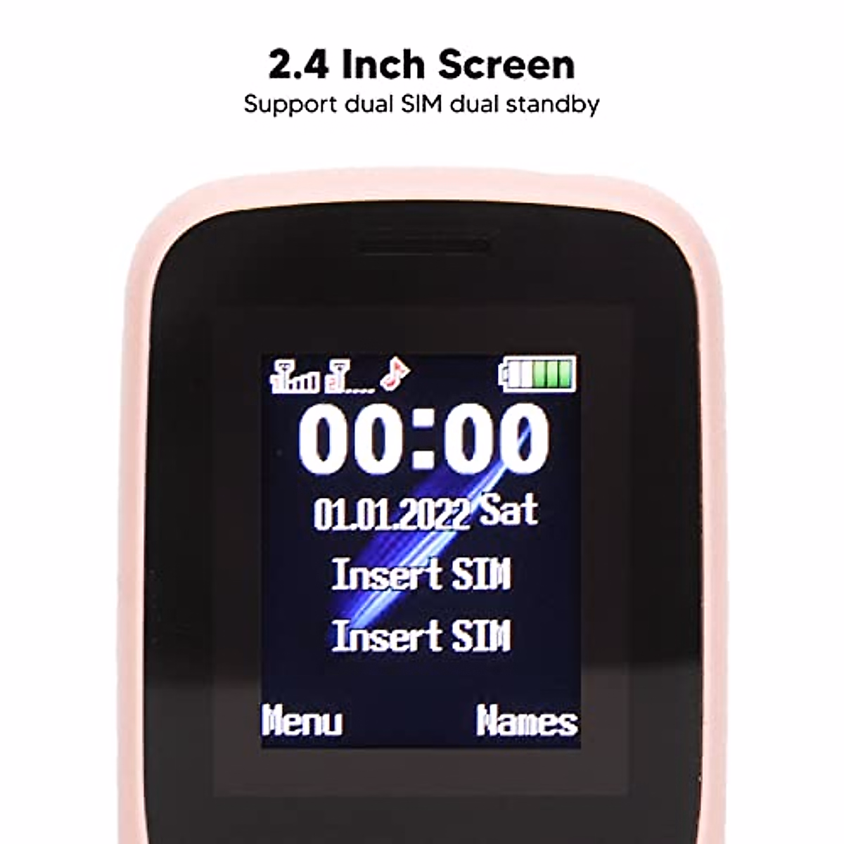 FOSA Senior Cell Phone, 2G GSM, High Volume Unlocked Basic Mobile Phone, 2.4 Inch Large Screen, Dual SIM Supported, Big Buttons Unlocked Cellphone for The Elderly Parents (Pink)