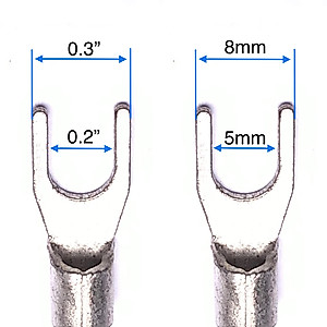 CESS-001S Spade Fork Plug to Speakon Female Jack Adapter for Speaker Cable - 2 Pack (Small Spade)