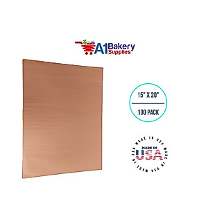 A1 Bakery Supplies Terra Cotta Gift Wrap Tissue Paper 15 Inch X 20 Inch - 100 Sheets Premium Quality Gift Wrap Paper Made in USA