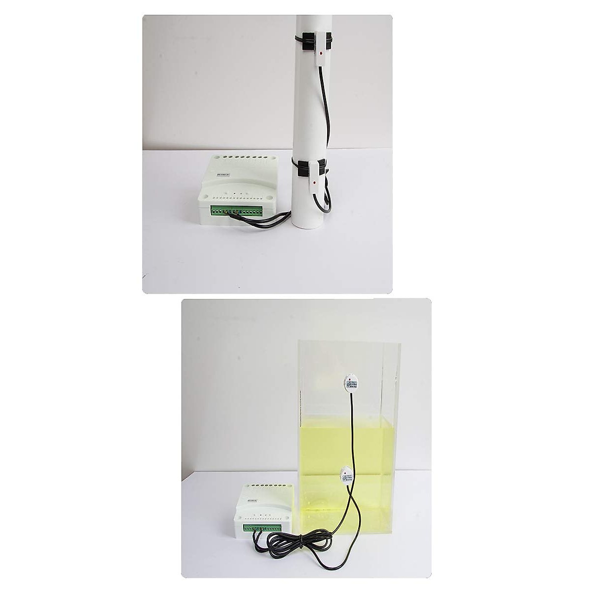 Taidacent Non-contact Water Level Controller Sensor Water Storage Tank Level Sensor Auto Pump Induction Switch Water Tank Level Switch (Cable length 5m, C383 2 strip probe)