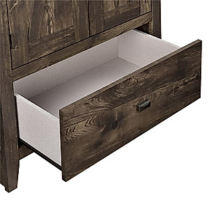 Ameriwood Home Farmington Wide Storage Cabinet, 30", Rustic