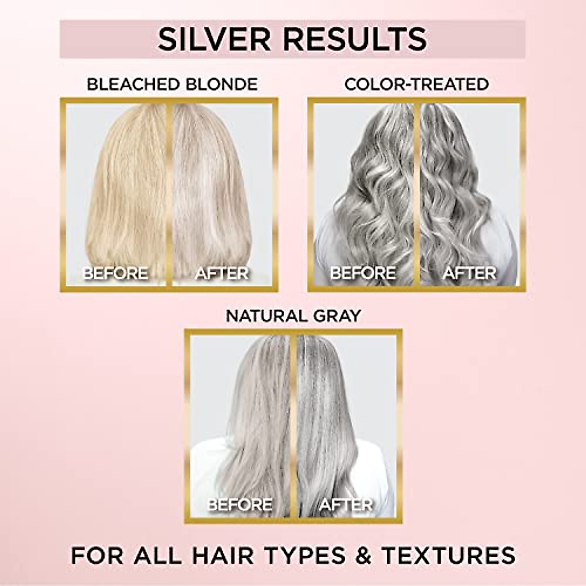 L'Oreal Paris Le Color Gloss One Step In-Shower Toning Hair Gloss, Neutralizes Brass, Conditions & Boosts Shine, Silver, 4 Ounce