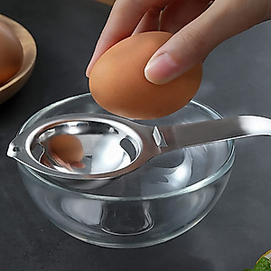 Egg separator, egg white and yolk separator, stainless steel, health and safety, separator, kitchen gadgets