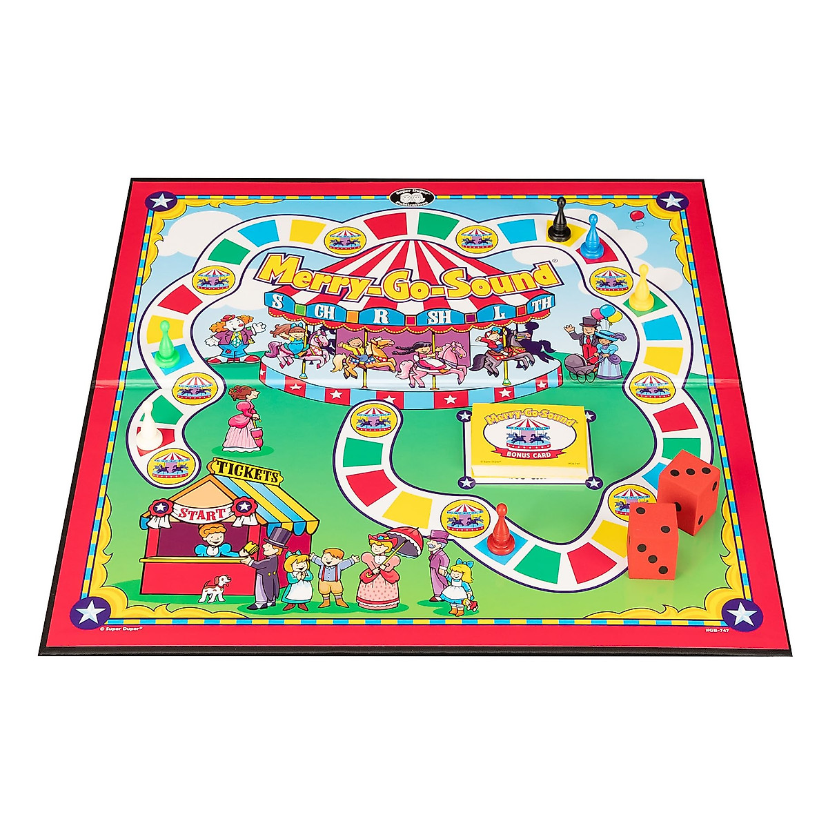 Super Duper Publications | Merry-Go-Sound® Word, Phrase, & Sentence Articulation Board Game | Educational Learning Resource for Children