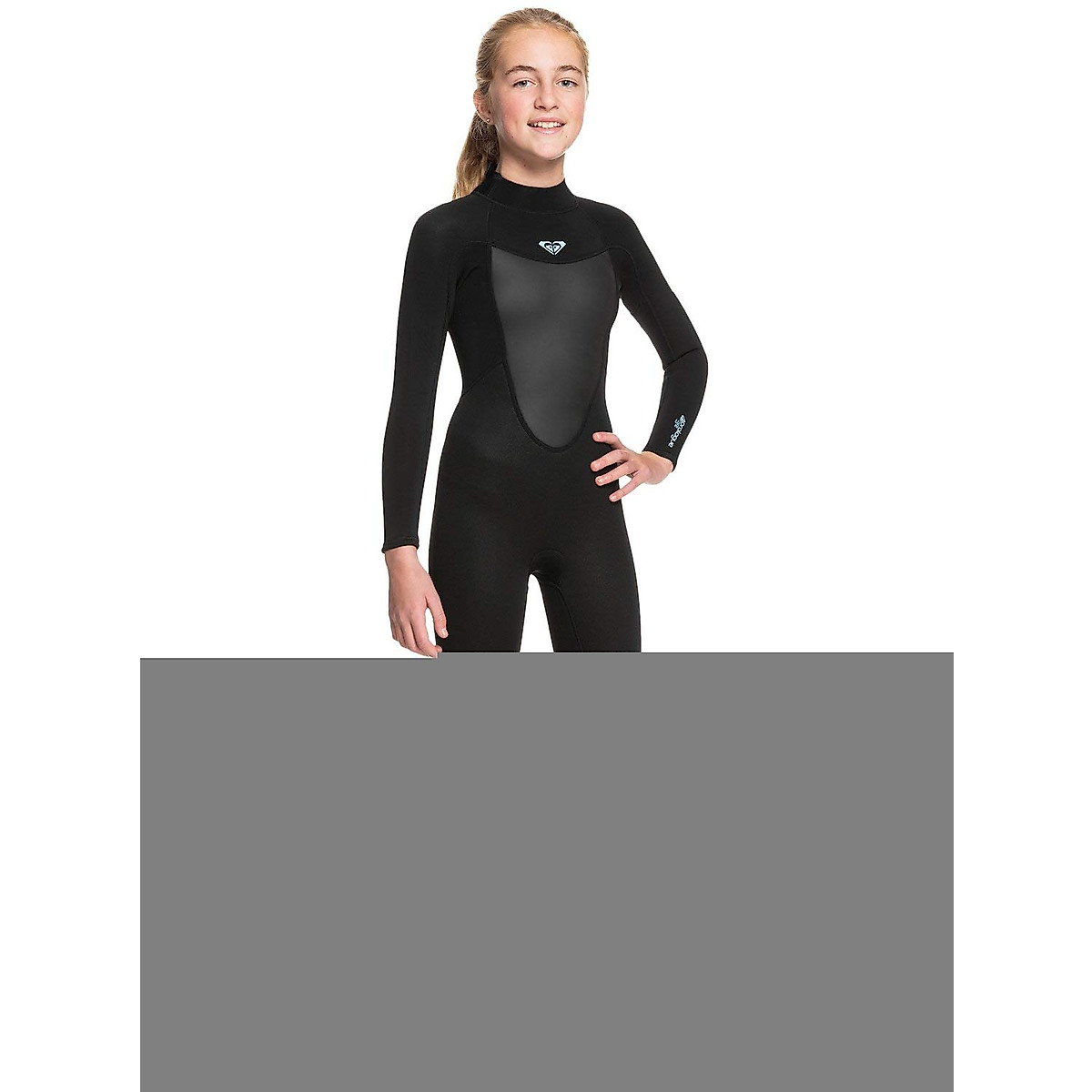 Roxy Girls 3/2 Prologue Back Zip Fullsuit (Black, 10G)