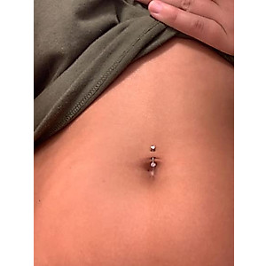 Briana Williams 16G Rook Earrings Stainless Steel Curved Barbell Eyebrow Rings Heart Moon Clicker Daith Piercing Captive Bead Horseshoe Hoop Earring for Cartilage Tragus Helix Piercing Jewelry