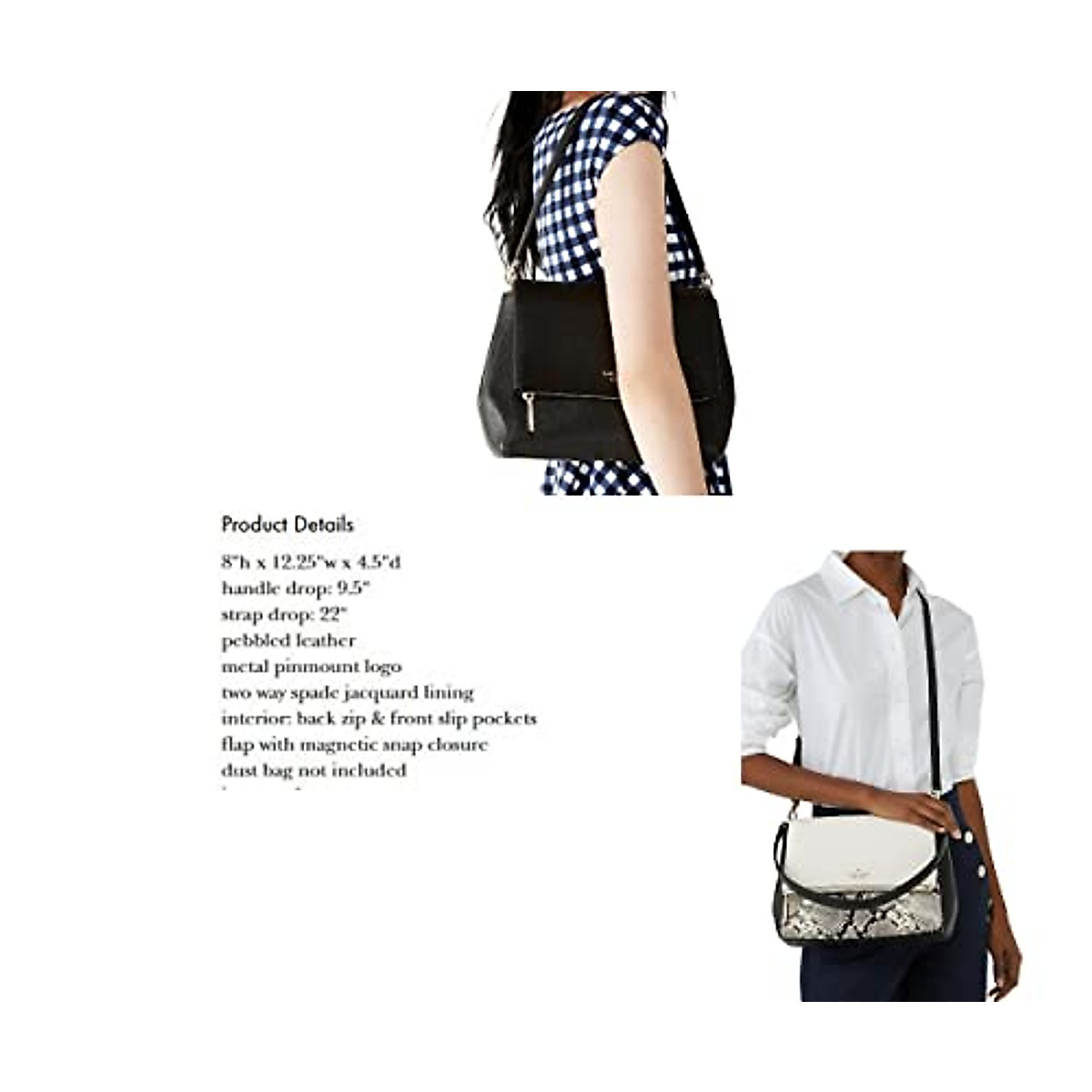 Kate Spade Leila Colorblock Pebbled Leather Flap Shoulder Bag Light Sand