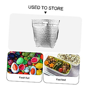 ULTECHNOVO Food Bag 12 Pcs Self-sealing Thermal Bag Organizer Tote Bag Zippered Tote Food Insulation Pouch Thermal Box Liners Heat Insulated Bag Baking Take-out Food Thermal Bag
