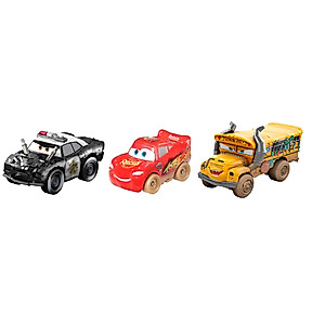 Cars Disney Pixar GBC70 Mini Derby Racers Series 3-Pack, Multicolour, 4,5 x 1 x 1 cm