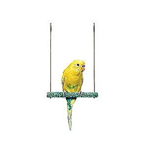 PENN-PLAX Bird-Life Trimmer Plus Cement & Metal Swing – Naturally Trims Nails & Beak – Great for Parakeets, Cockatiels, Finches, and Other Small Birds – Small Size