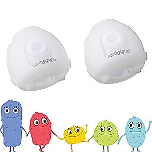 Toddleroo by North States Door Knob Covers | Prevents Child from Opening Doors l Fits Most Doors – assembles Easily for a Quick Safety Solution | Baby- Proof with Confidence (2-Pack, White)