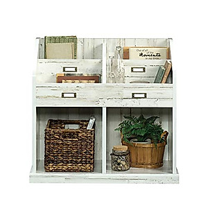 Sauder Barrister Lane Bookcase, White Plank Finish