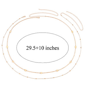 Wriidy Bead Waist Chain Gold Crystal Belly Chain Beach Body Jewelry Accessories for Women and Girls (Gold)