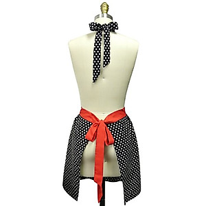 Kella Milla womens Cooking food service uniforms aprons, Black, One Size US