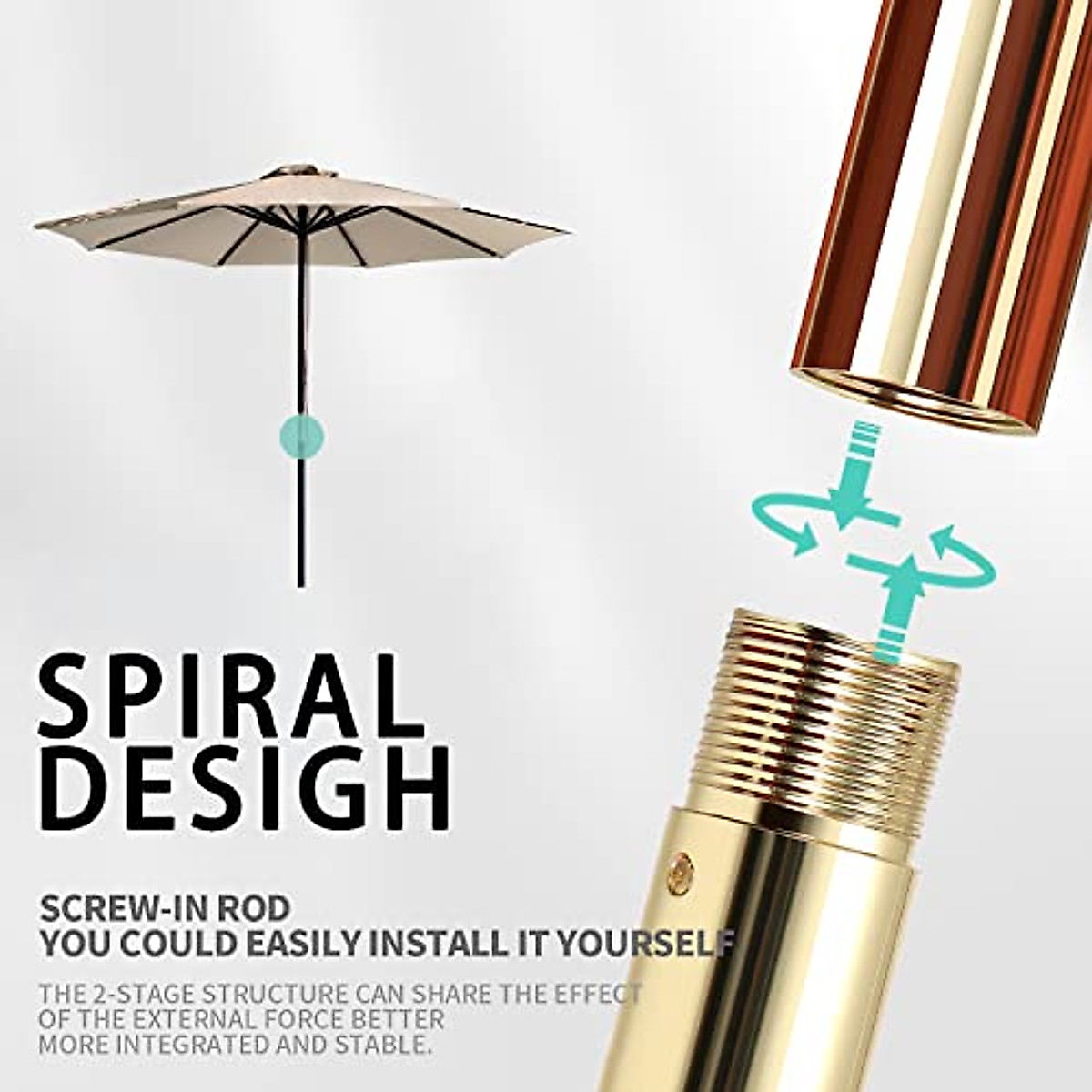 SUNNYARD 9Ft Wooden Market Patio Umbrella Outdoor Garden Yard Umbrella with Pulley Lift for Beach Deck, Taupe