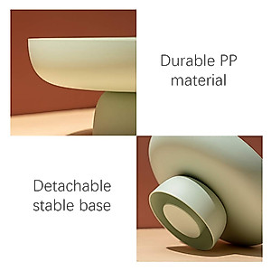 Pearlead Self Draining Fruit Bowl with Detachable Base Fruit and Vegetables Drain Basket Snacks Serving Tray Candy Display Container for Home, Office, Hotel Decoration (Pink)