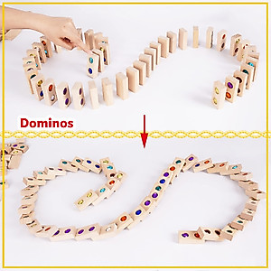 Wooden Building Blocks Set Rainbow Stacking Game Rainbow Stacker Acrylic Block Construction Toy Montessori Toys Sensory Toys Colorful Preschool Learning Educational Learning Toys 128pcs for Boys Girls