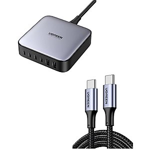 UGREEN 200W USB C Charger with 6.6FT 100W USB C to USB C Cable Fast Charge