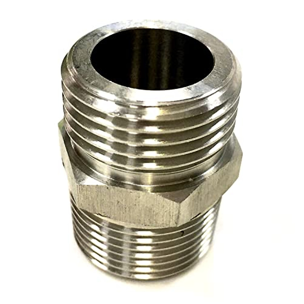 Fuoequl Stainless Steel Garden Hose Adapter Convert to NPT 3/4 npt to 3/4 Garden hose