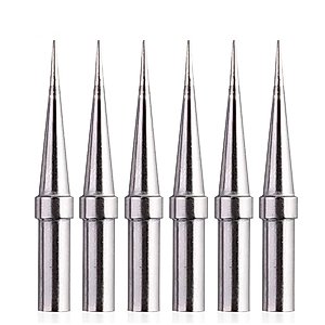 6pcs Replacement Tips Weller ET Soldering Iron Tips for WES51/50,WESD51,WE1010NA,PES51 / 50,LR21 ET Tip Series (6PCS-02)