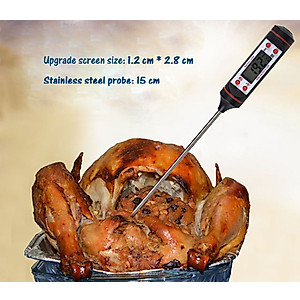 Savoury USA Cooking Thermometer - Digital Thermometer - Food Thermometer - Meat Thermometer - Instant Read Thermometer - Best Thermometer for all Food, BBQ, Candy, Sugar, Grill and Liquid.