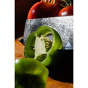 EXCALIBLADES 7 Inch Nakiri Knife, 67 layers of Damascus Steel Chef Knife, Multipurpose Meat Vegetable Sharp Kitchen Knife with Ergonomic Black Turquoise Handle, Sheath included.